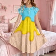 Big Girls Summer Dress With Ice Print Flowy Sleeveless Play for Kids ...