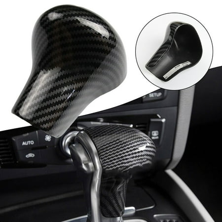 MYG Carbon Fiber Gear Shift Lever Knob Cover Cap Trims for A4 B8 A5 A6 ...