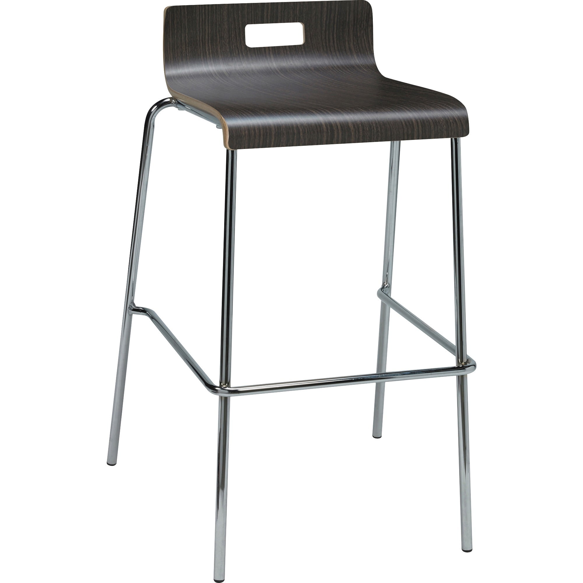 Lorell, Bentwood Low Back Cafe Stool, 2 / Carton, Espresso - Walmart.com
