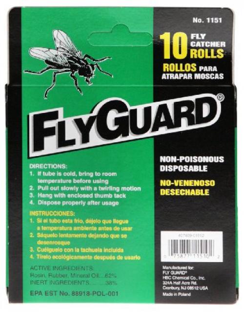Flyguard Fly Catcher Catches All Flying Insects 10 Roll - Walmart.com