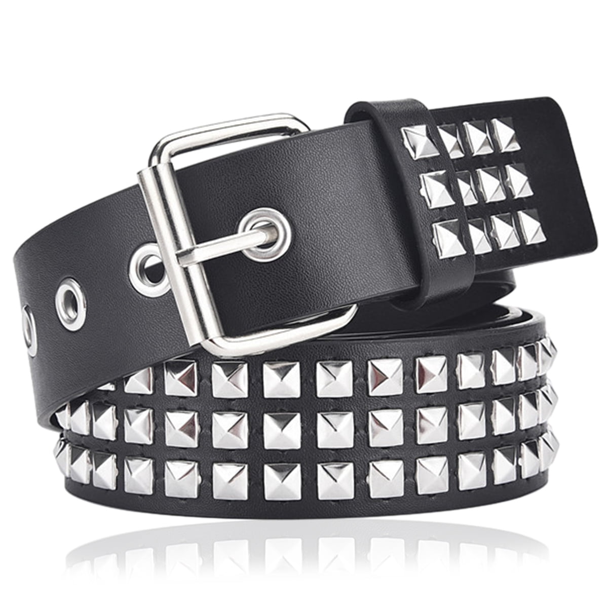 Click here for Reiche Werforu Leather Rivet Belt Punk Rock Metal... prices