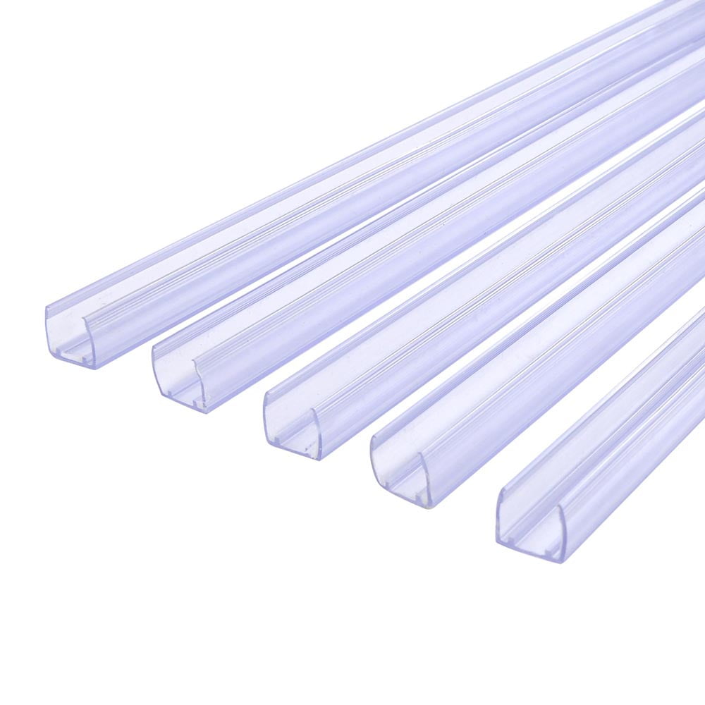 DELight 10Pcs 39 3 8 X 9 16 X 9 16 Clear PVC Channel Mounting Holder delight-10pcs-39-3-8-x-9-16-x-9-16-clear-pvc-channel-mounting-holder