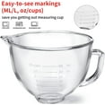 Tilt-Head Stand Mixer Glass Bowl, 5 QT, Compatible with Kitchenaid ...