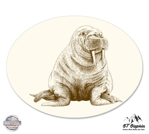 Walrus - 12" Vinyl Sticker Waterproof Decal - Walmart.com
