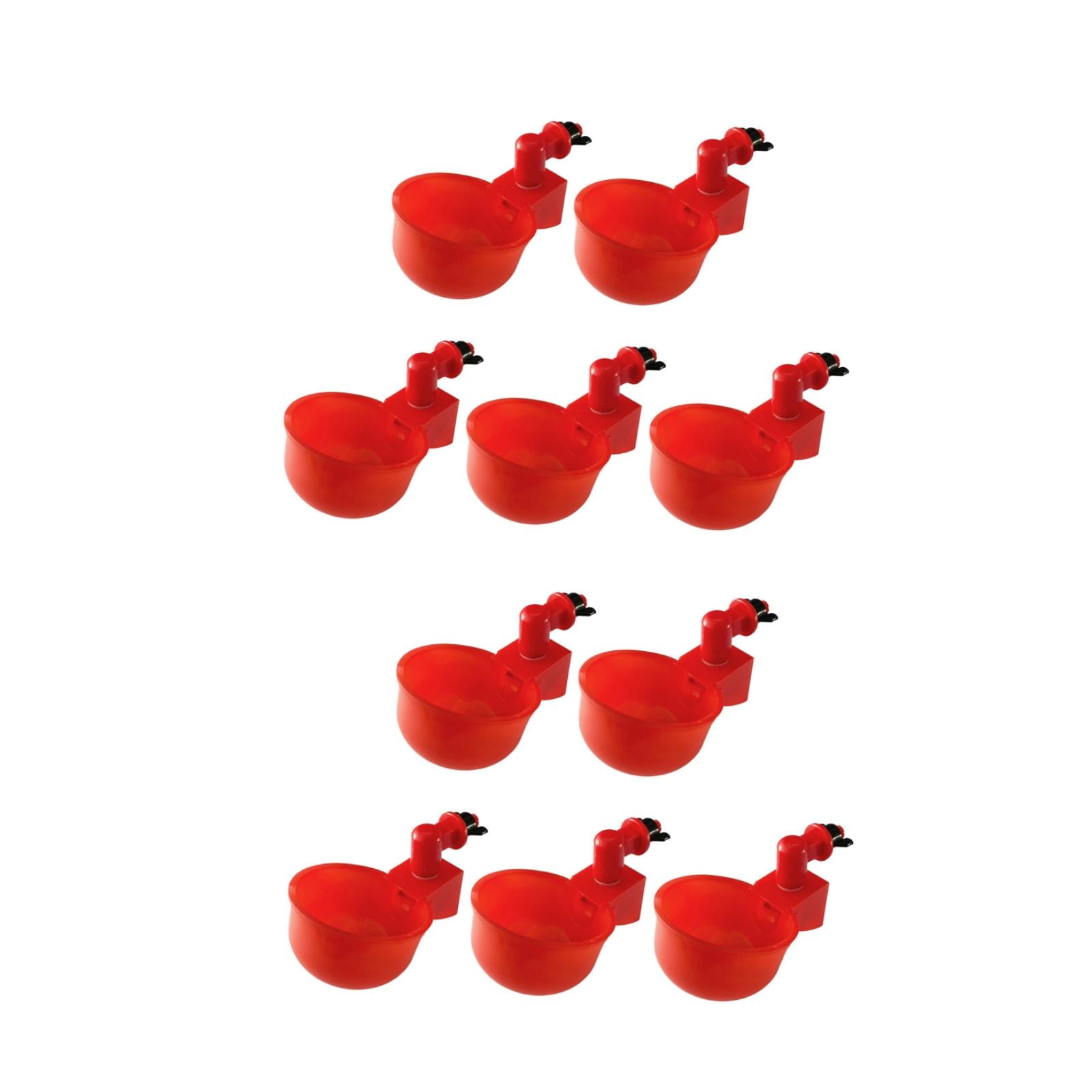 10x Automatic Poultry Waterer Cup Drinker Ducks Quail Bird Turkeys ...