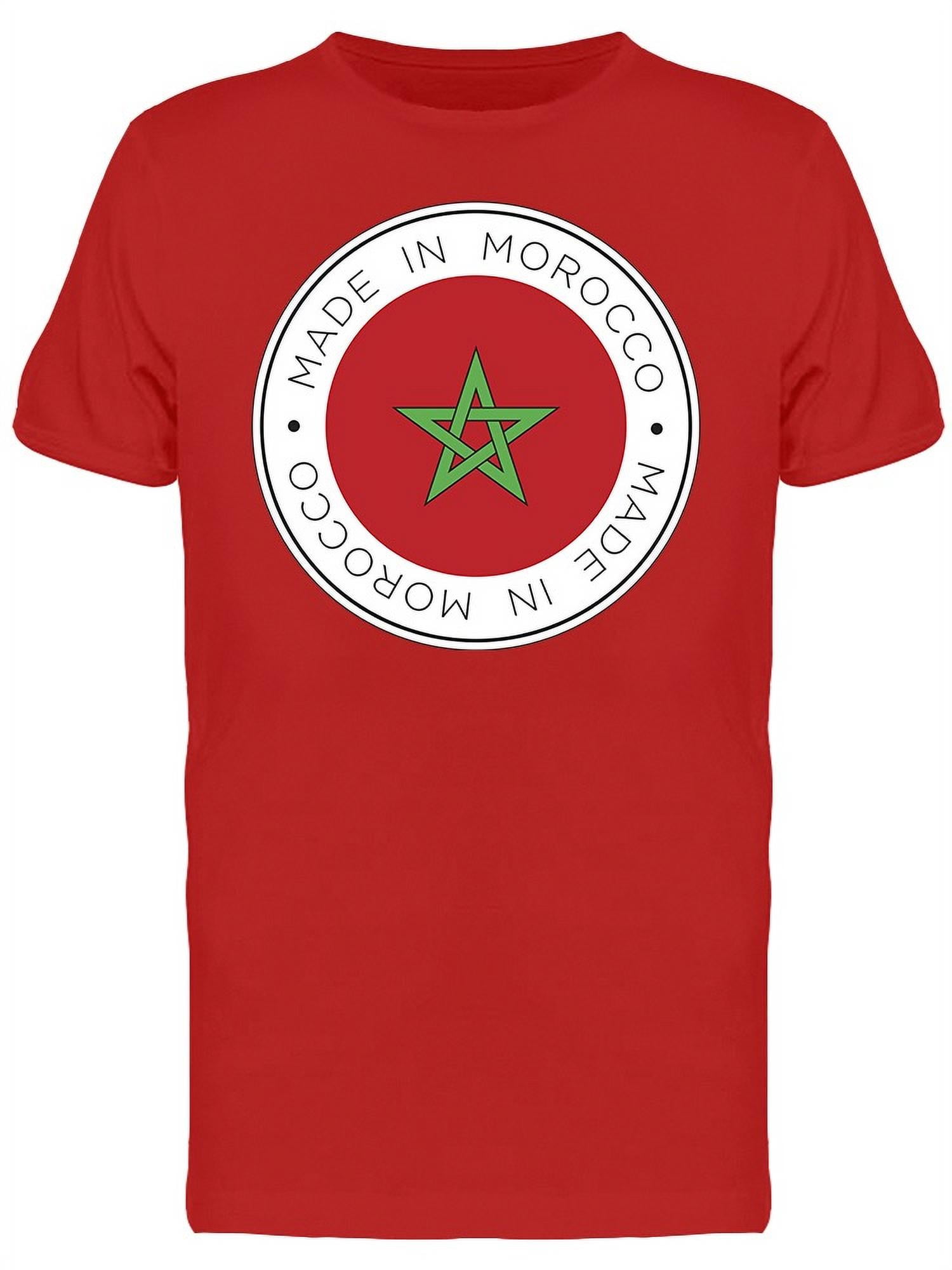 Made In Morocco Flag T-Shirt Men -Image by Shutterstock, Male Medium ...