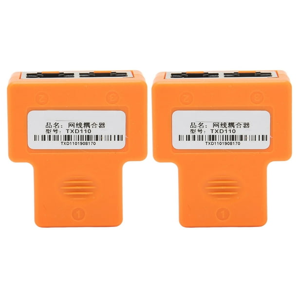 RJ45 Splitters Connector, Gold Plated Needle Core PVC 1 To 2 Ethernet ...