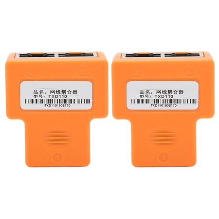RJ45 Splitters Connector, Orange Gold Plated Needle Core 1 To 2 ...