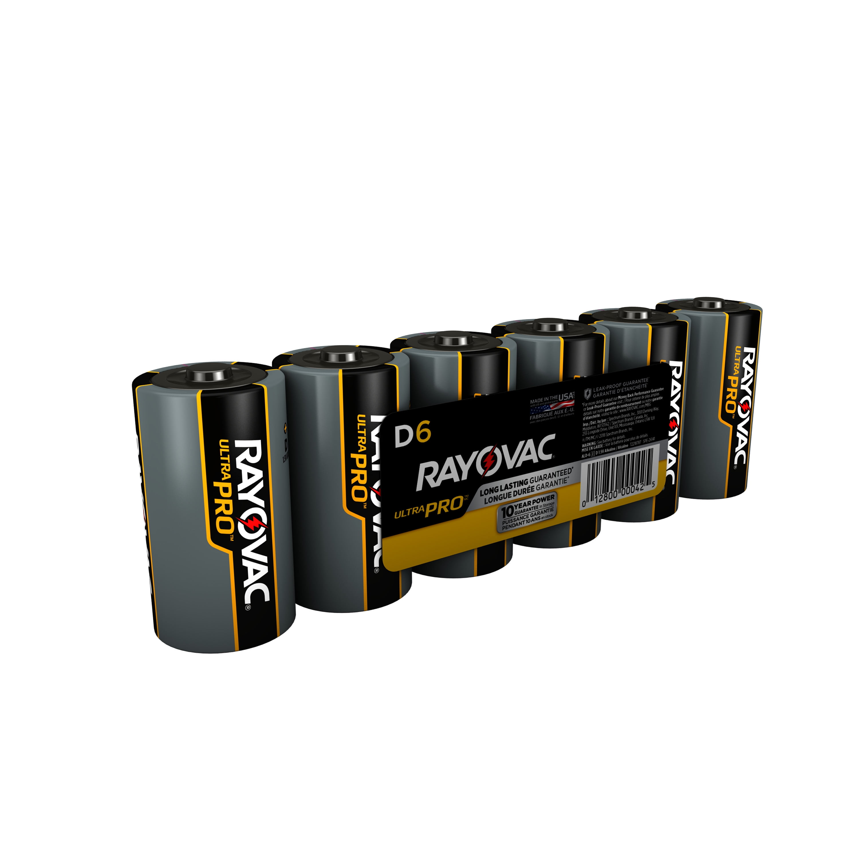 Rayovac Ultra Pro Alkaline D Batteries, 6 Pack - Walmart.com