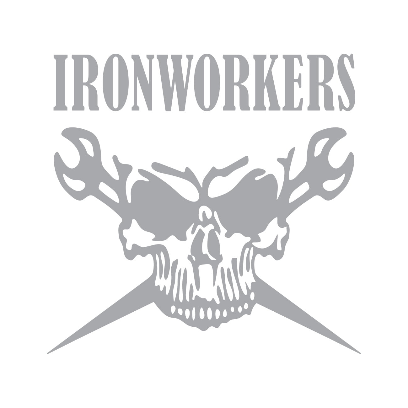 Ironworkers Skull Sticker Decal Die Cut - Self Adhesive Vinyl ...