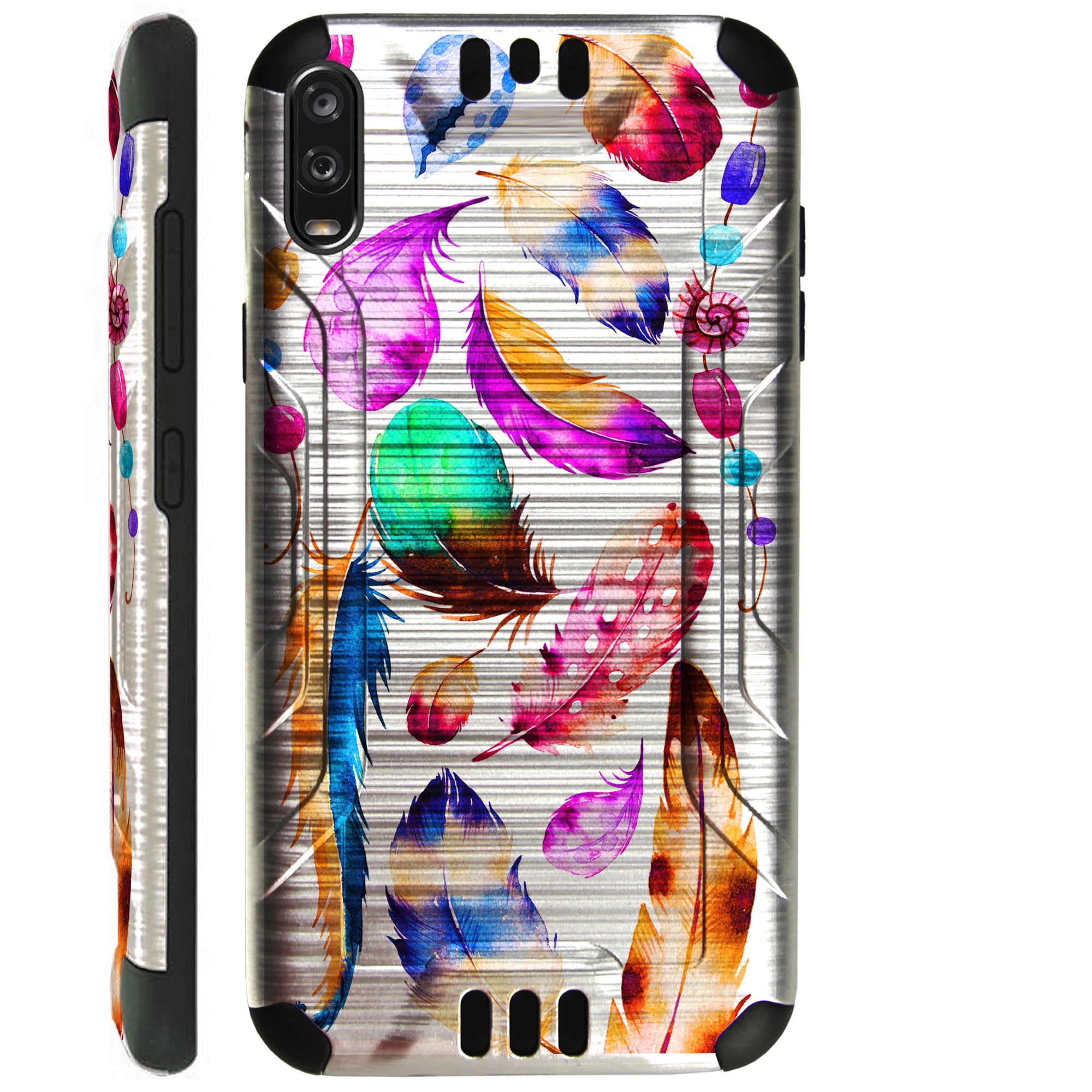 WORLD ACC Silver Guard Phone Case Compatible with TCL A2X Brushed Metal ...