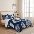 90x96in Quilt Bedding Set, Summer Ocean Octopus Coral Conch Lightweight ...