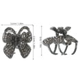 DEEPCRAFF Small Grey Rhinestone Hair Bun Clip Claw Clip Holder ...