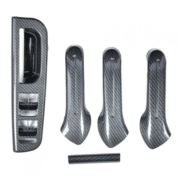 Oubit Door Bezel Cover,5Pcs/Set Carbon Fiber Texture Decorative Parts ...