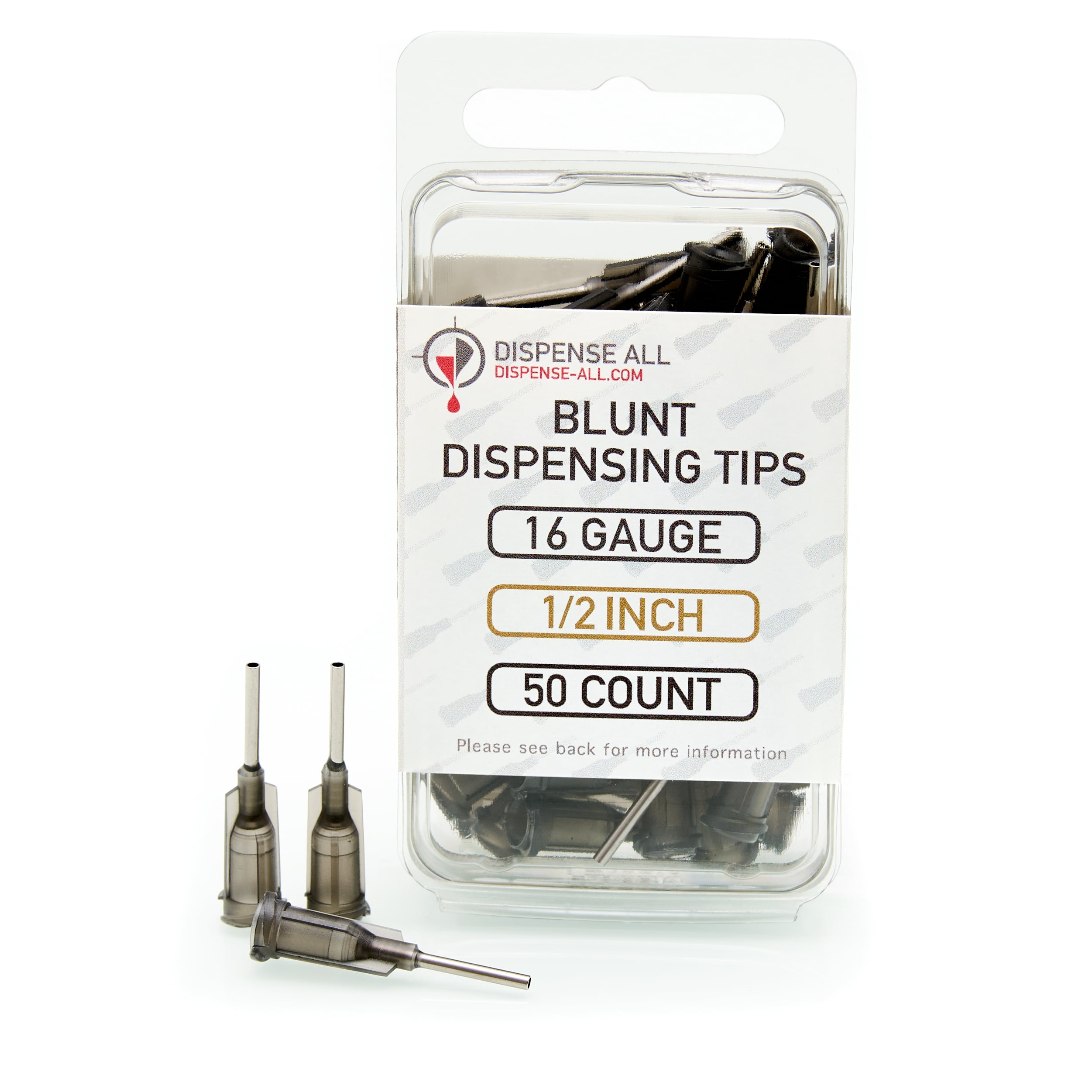 Dispense All - 16 Gauge 1/2 Inch Blunt Tipped Dispensing Needle, Luer ...