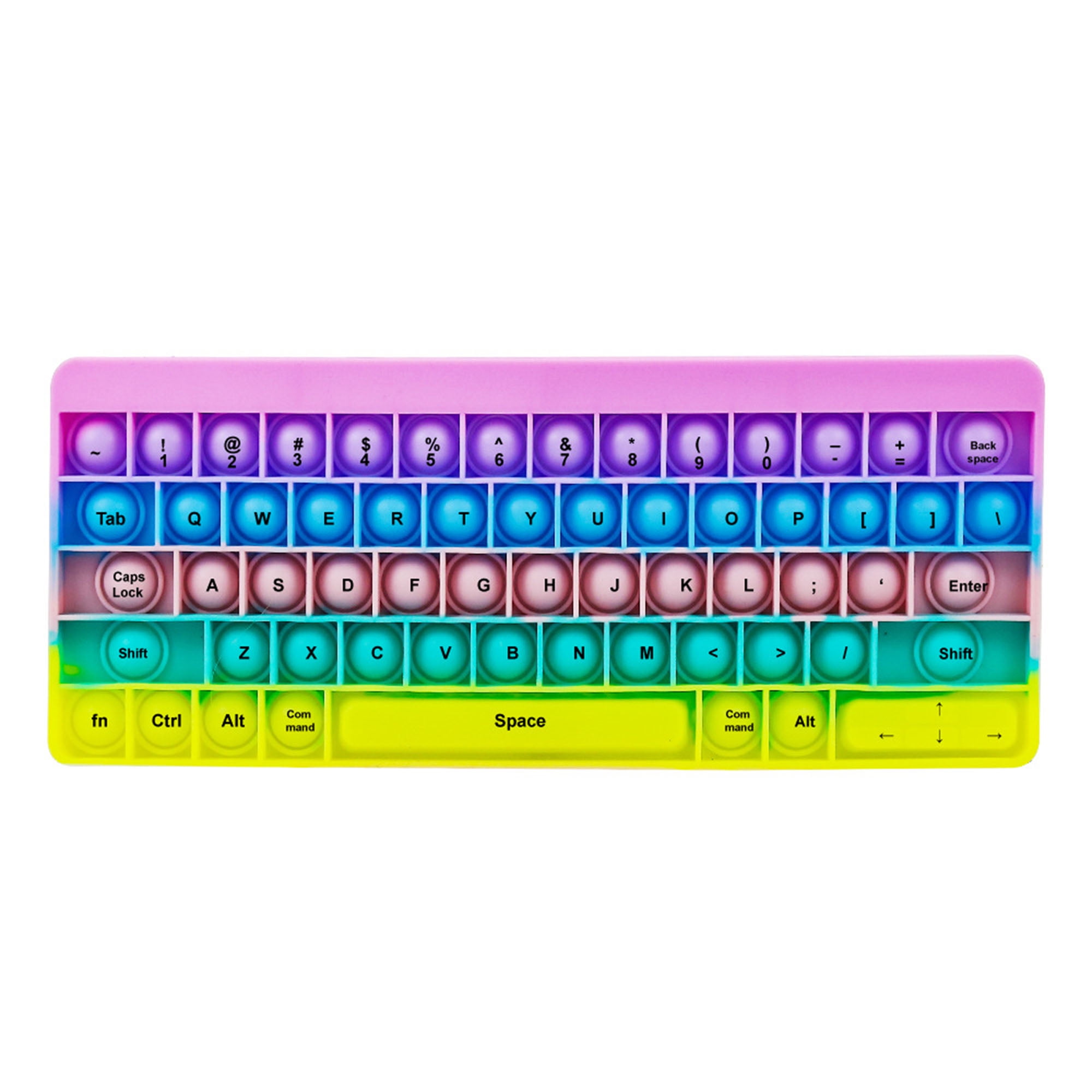 Nokiwiqis Push Pop Bubble Fidget Toy, 1/3Pcs Keyboard Shape Stress ...