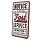 Fast Service Embossed Metal Sign - Walmart.com