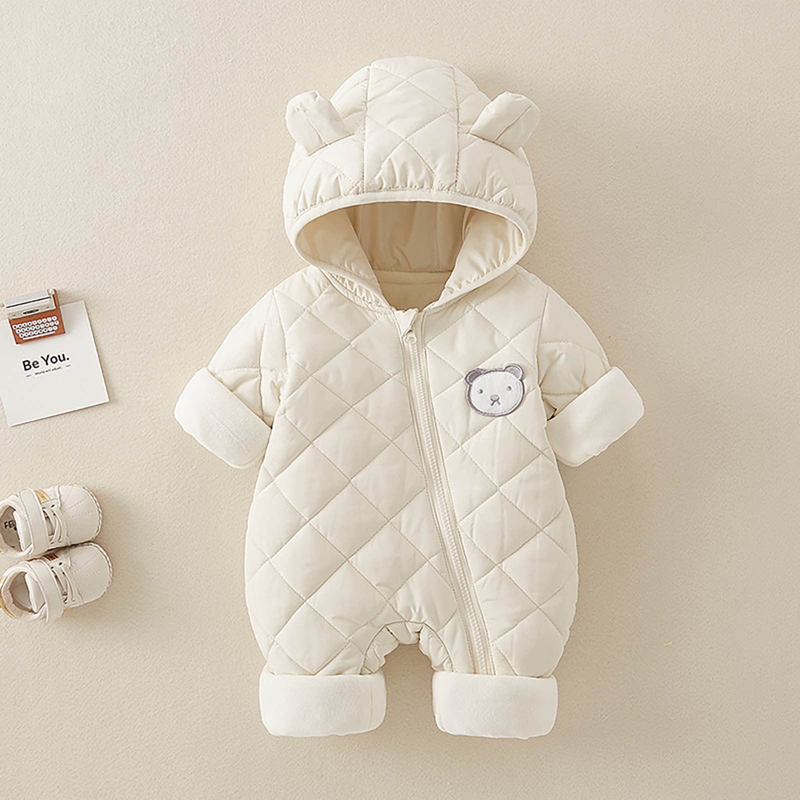 Click here for Wenxiaoo Newborn Winter Coat Warm Hooded Romper Co... prices