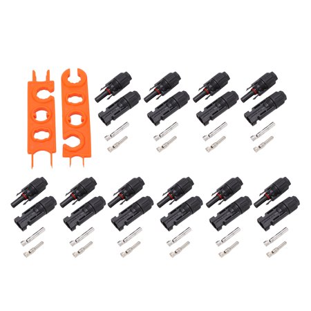 Solar Connector Kit, Self Locking Design 1000V PV Connector 10 Sets ...