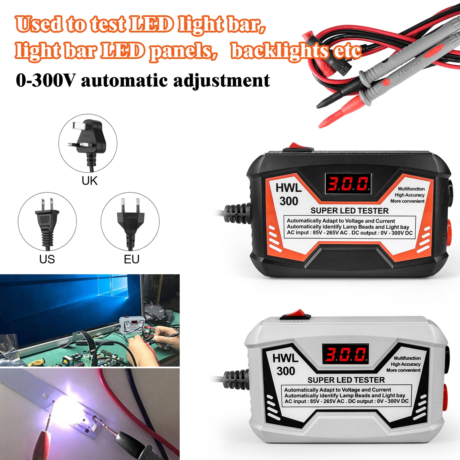 Sunjoy Tech 1 Set TV Backlight Tester Screen-free Voltage Adjustable ...