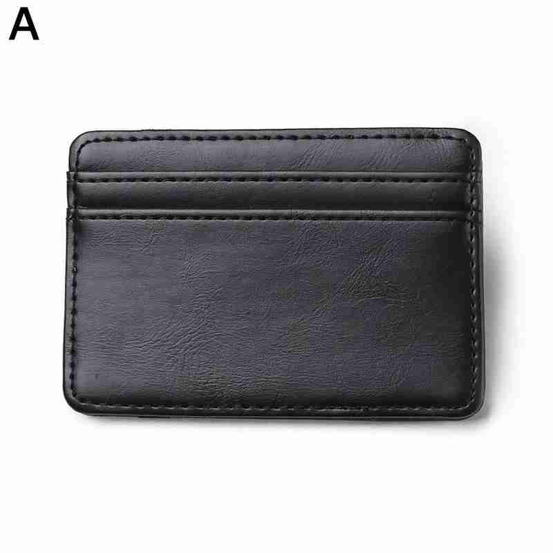 PU Leather RFID Money Clip Slim Mens Wallet ID Credit Holder Case Card ...