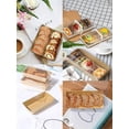 50pcs Brown Rectangular Cake Boxes With Clear Lids For Swiss Rolls ...