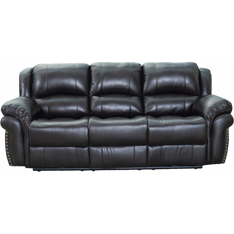Titanic Furniture Nestor Bonded Leather Recliner Sofa with USB Ports in ...