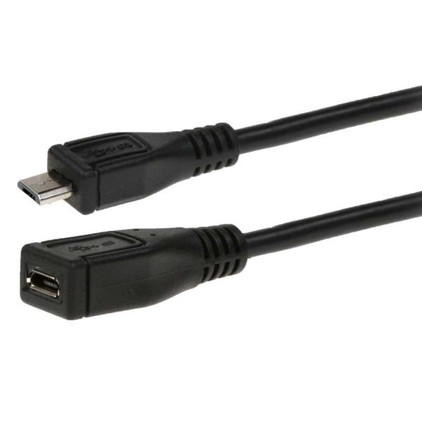 6ft Micro USB Male to Female Adapter Cable - Walmart.com - Walmart.com