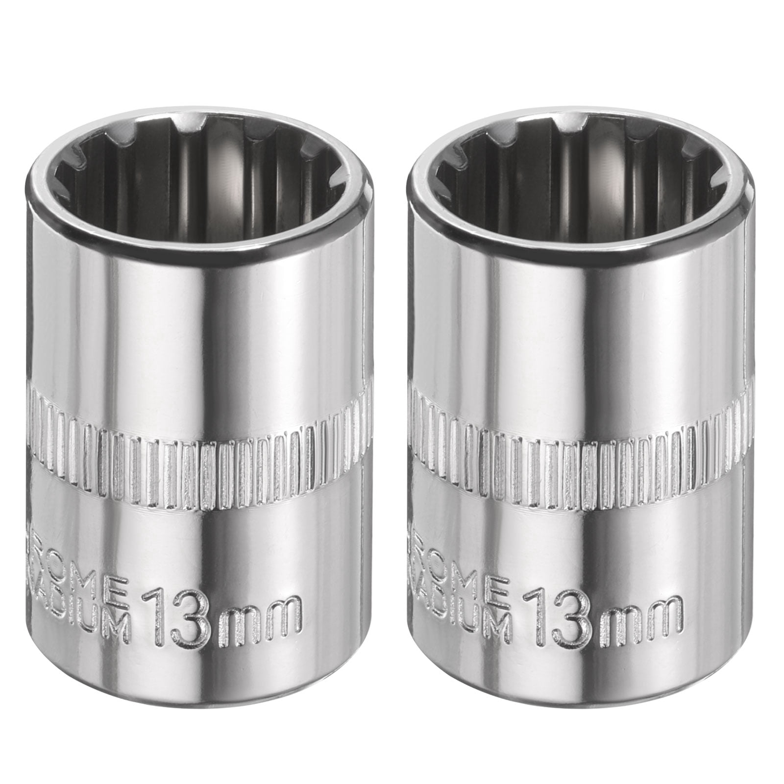 Uxcell 2pcs Socket de 12 Puntos 3/8" Conducción 13mm Socket de Impacto ...