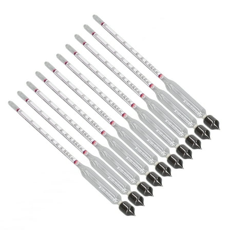Loewten 10 Pcs Wine Alcohol Meter 0‑100° High Accuracy Glass Hydrometer ...