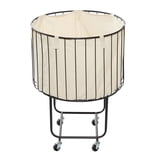DecMode Black Metal Deep Set Wire Basket Storage Cart with Wheels ...