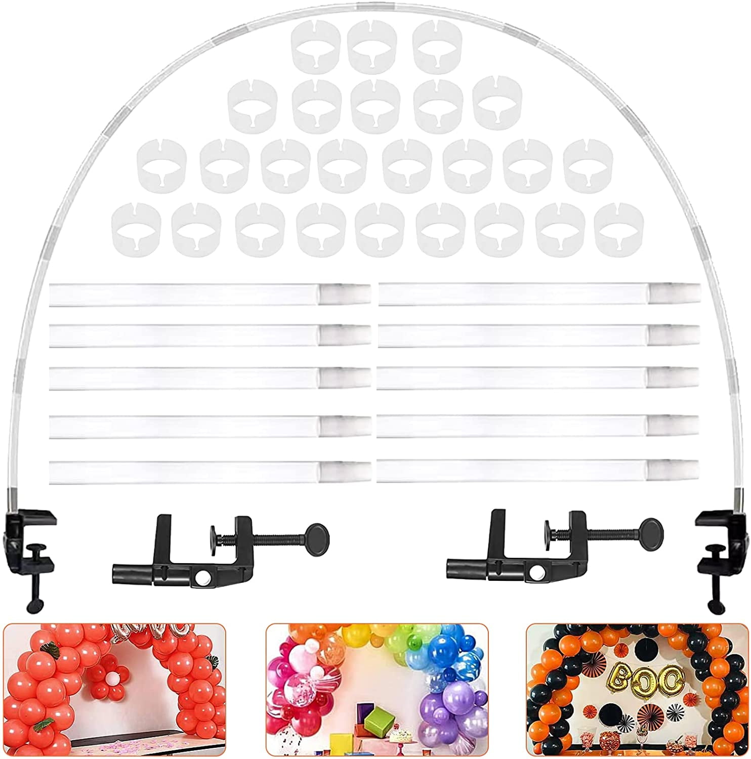 Balloon Arch Kit 12ft Adjustable Balloon Arch Stand with Tie Tool +Clip ...