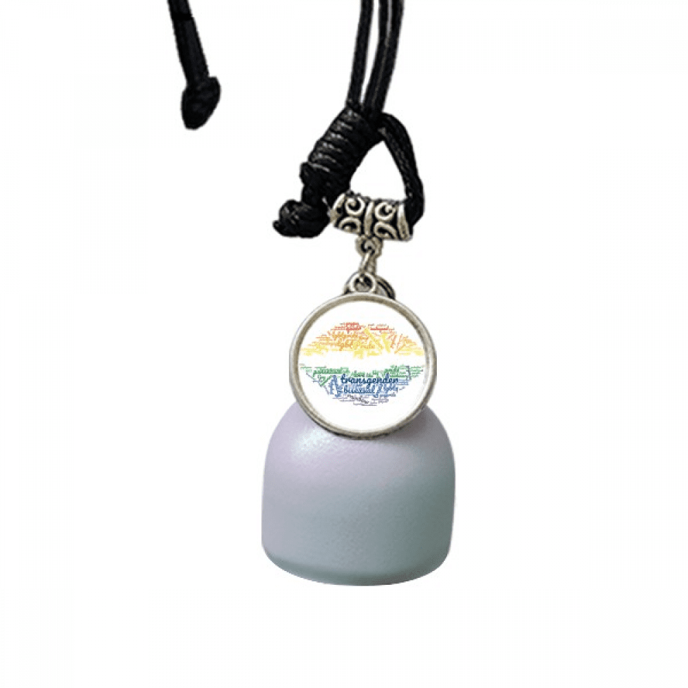 Lips Kiss Lgbt Rainbow Wordcloud Wind Chimes Bell Car Pendant - Walmart.com