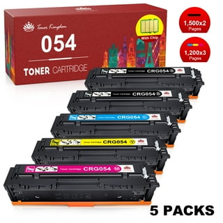 Canon 054 High Yield 4-Color Toner Cartridge Set, Black/Yellow/Cyan ...