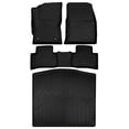 Floor Mats and Cargo Trunk Liner Set All-Weather Black 4D TPE for ...
