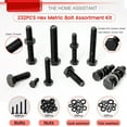 232PCS M6/M8/M10/M12 Metric Bolt Assortment kit, SAE Nuts and Bolts ...