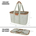 CleverMade Collapsible Canvas Grocery Tote Bag, 8 Gal, Taupe, Foldable ...
