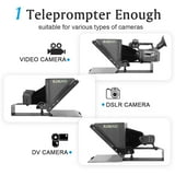 ILOKNZI 16in Large Folding Teleprompter for 4-12.9in Tablets with Angle Adjustable Screen ...