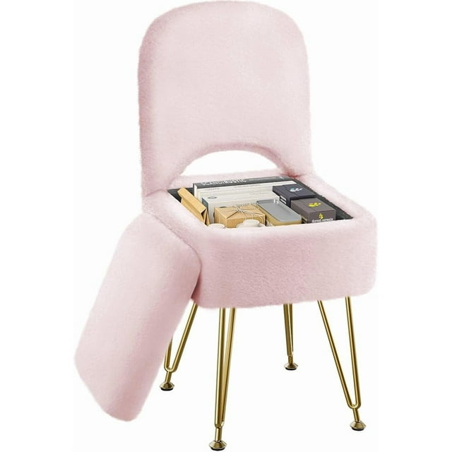 Storage and Folding Back, 13.4" L x15 W x 30.0" H Square Soft Ottoman ...