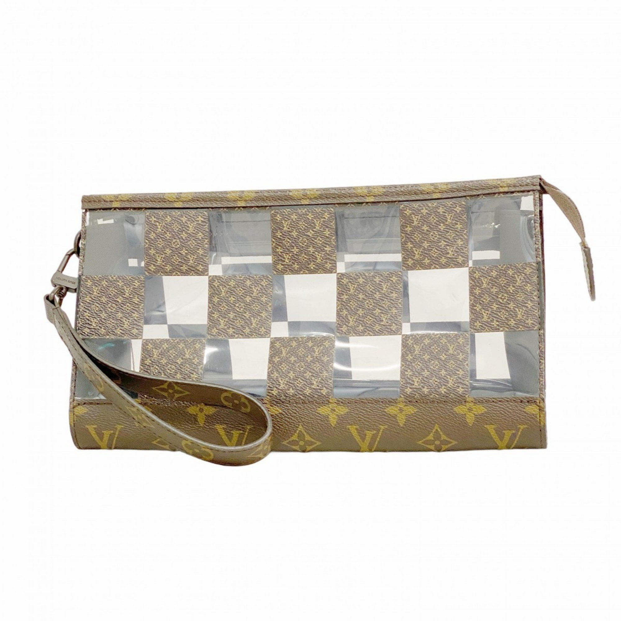 Pre-Owned Louis Vuitton Monogram Chess Stand Pouch Clutch Bag M81588 ...