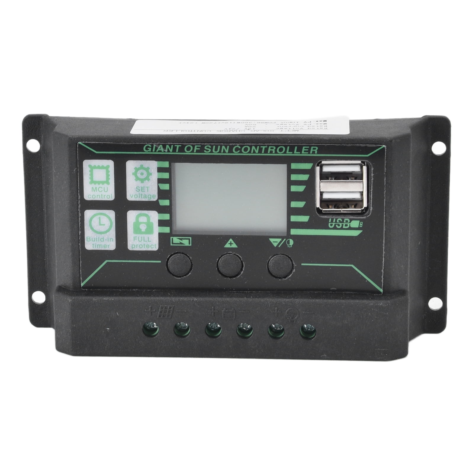 Controlador Solar, Regulador Solar PWM Ajustable Configuración Flexible ...