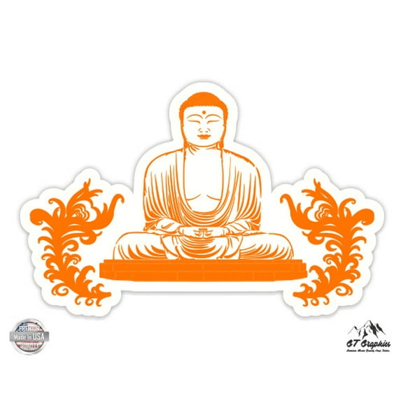 Buddha - 5" Vinyl Sticker - For Car Laptop I-Pad - Waterproof Decal ...
