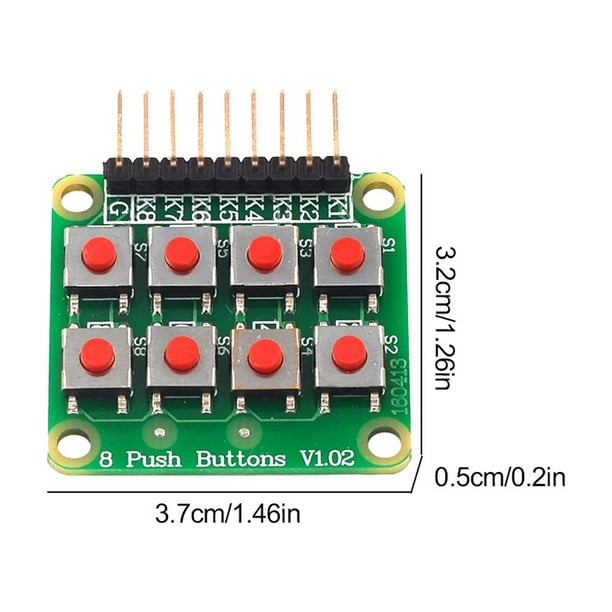 Teclado Teclado 2x4 Teclado 4x2 8 Botones Pulsadores Botón Matrix para ...