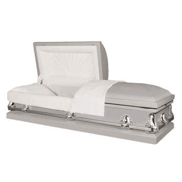 Titan Casket, Cloth Covered Casket (Rounded Top) with Slate Gray ...