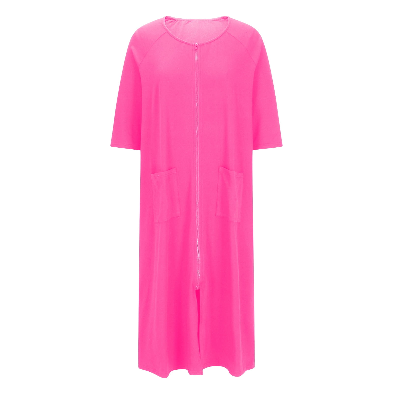Click here for Floleo Women Zipper Robe 3/4 Sleeves Housecoat Dre... prices