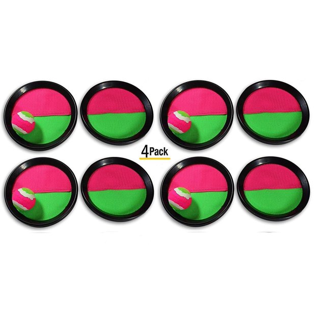 Paddle Catch Toss and Catch Ball Game Set! Throw Catch Bat Ball Game (4 ...