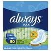 Always Maxi Size 2 Long Super Pads with Wings, Unscented, 45 Count ...