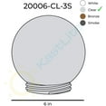 KastLite 6" Clear Acrylic Lamp Post Globe | Smooth Textured with 3.14 ...