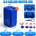 4-Pack 6.6 Gallon Stackable Emergency Water Storage Containers with ...