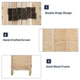 Ecomex 6 Panels Louver-Design Wood Room Divider Folding Screen 5.6 ft ...
